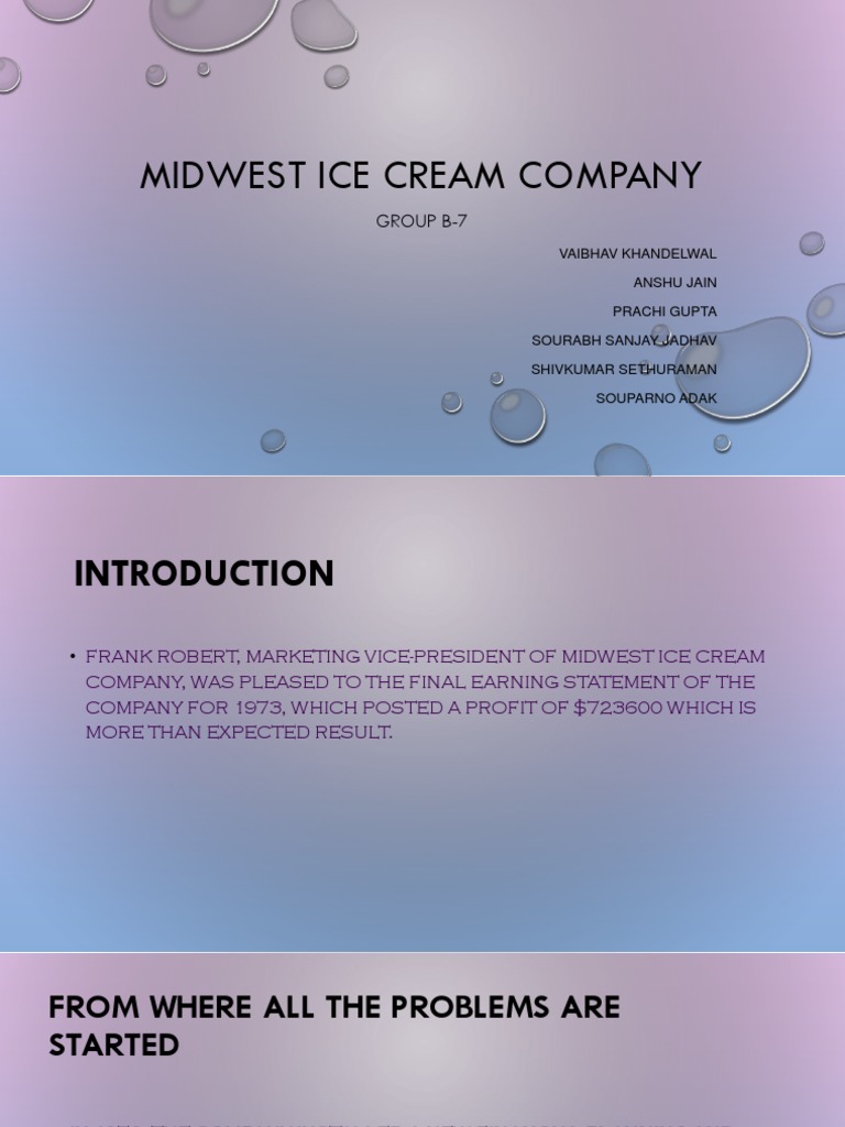 Midwest Ice Cream's 1973 Profit Analysis | PDF | Budget | Business ...