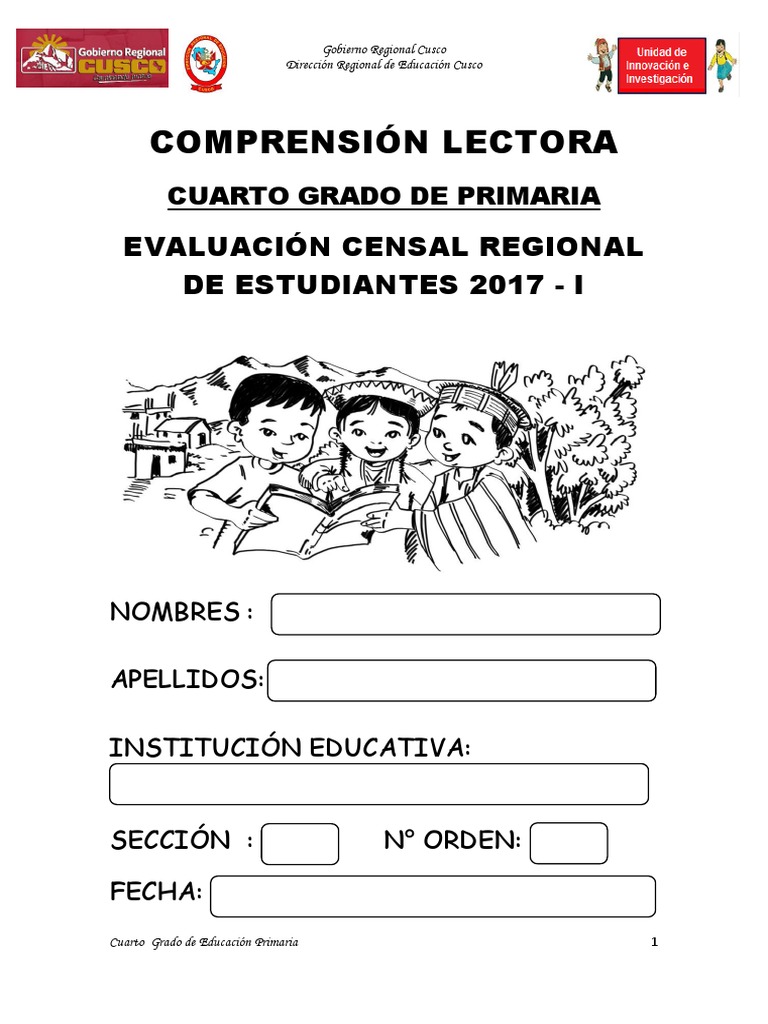 Evaluacion Primaria Cuarto Grado | PDF