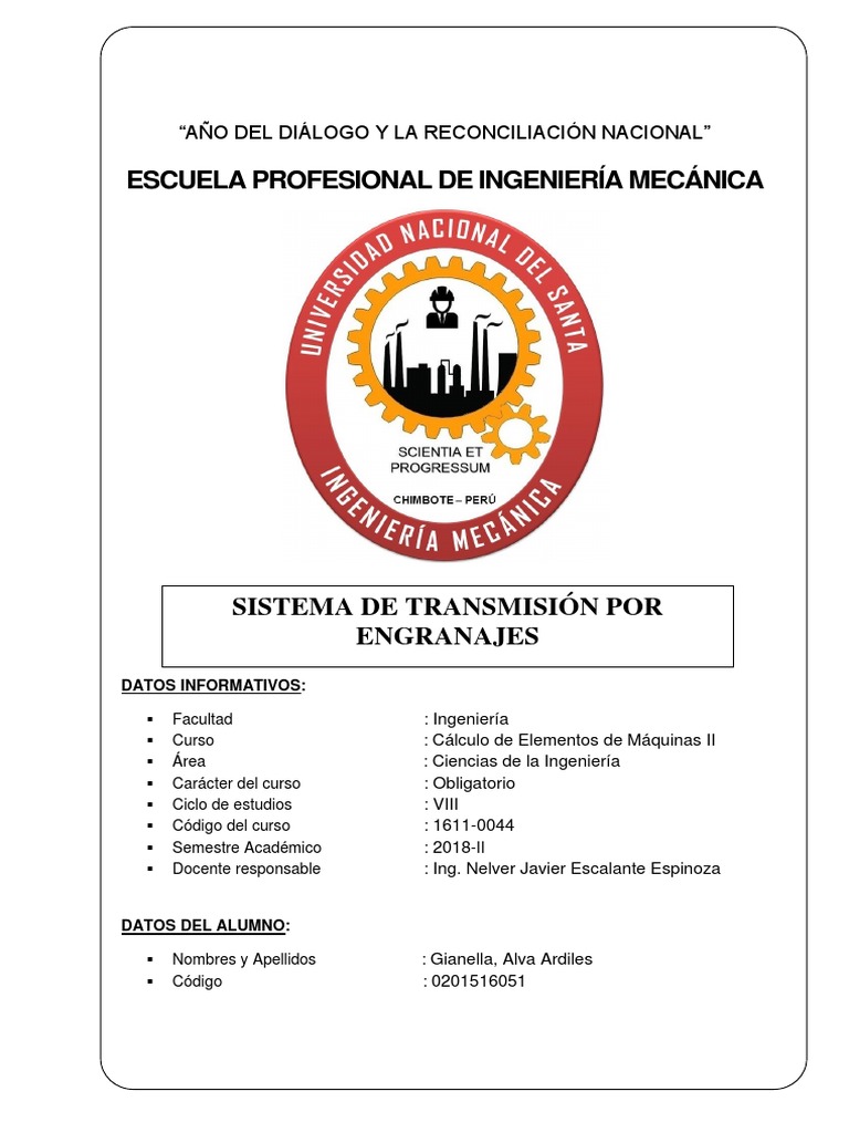 Sistema De Transmisión De Engranajes Pdf Engranaje Transmisión