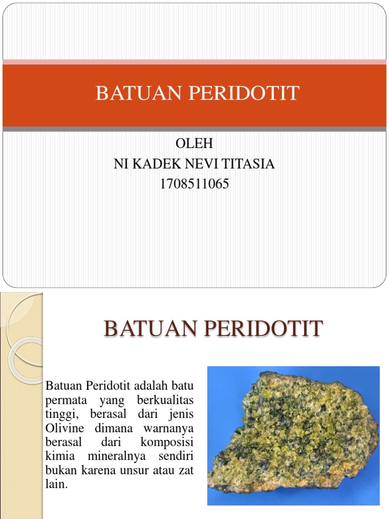 Batuan Peridotit | PDF | Griya & Taman | Sains & Matematika