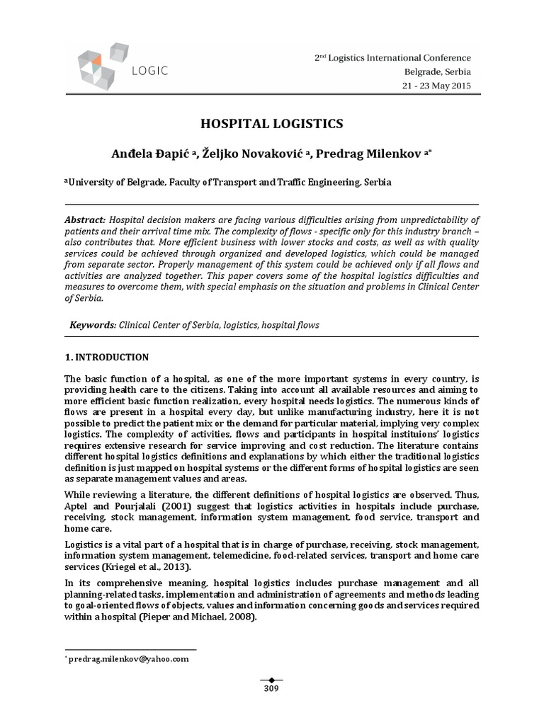 Hospital Logs | PDF | Logistics | Hospital