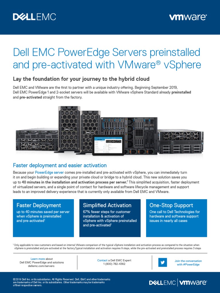 PowerEdge VSphere Preinstall Spec Sheet - Final | PDF | V Mware | Dell