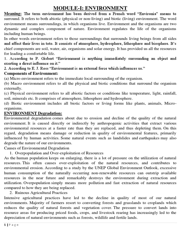 Evs 3RD Sem | PDF | Deforestation | Soil