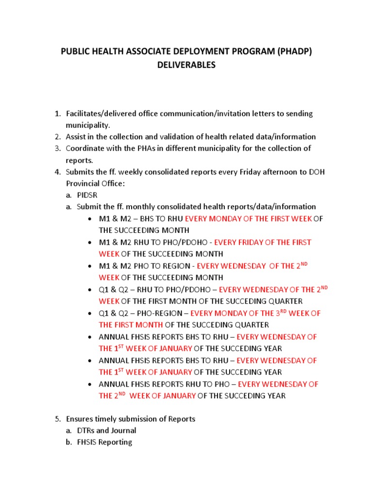 Public Health Associate Deployment Program | PDF