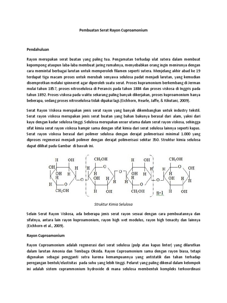 RAYON CUPROAMONIUM: A REGENERATIVE CELLULOSE FIBER WITH ANTISTATIC ...