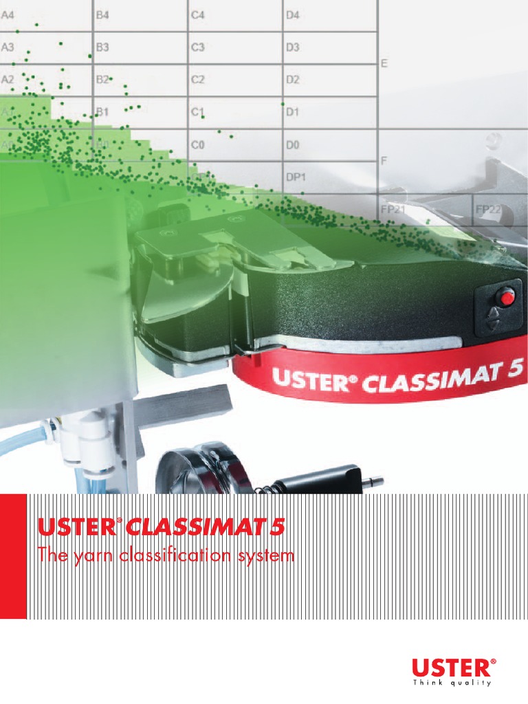 USTER CLASSIMAT 5 Web Brochure PDF | PDF | Yarn | Spinning (Textiles)