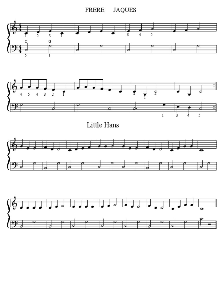 Brother Jacob Piano | PDF