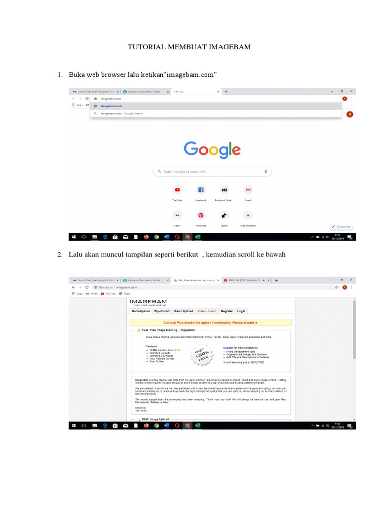 Tutorial Membuat Imagebam | PDF