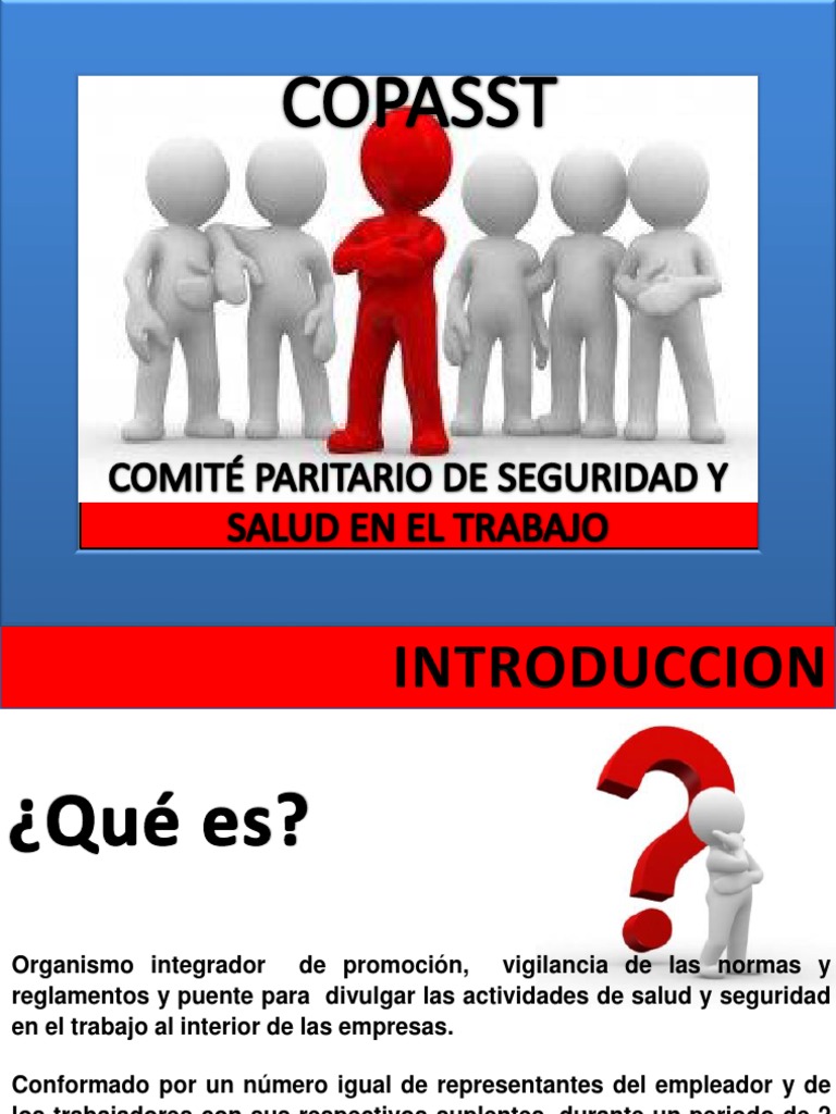 COPASST | PDF | Seguridad y salud ocupacional | Cuidado de salud del ...