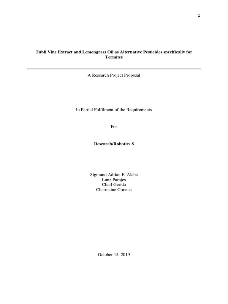 Tubli and Lemon Extract As An Alternative Pesticides | PDF | Pesticide ...