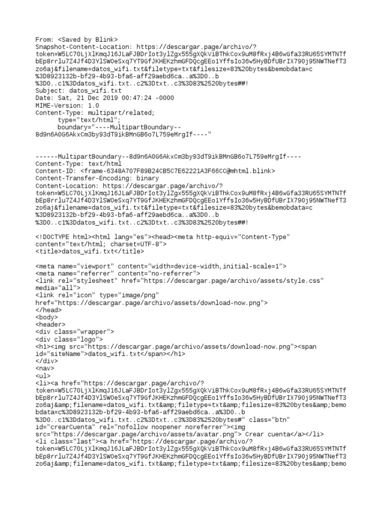 Datos Wifi | PDF | Encodings | Computer File Formats