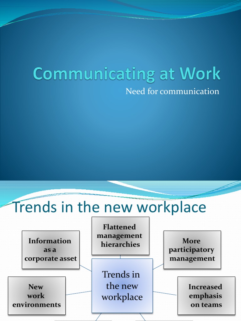 L1 - Communicating at Work | PDF | Nonverbal Communication | Human ...
