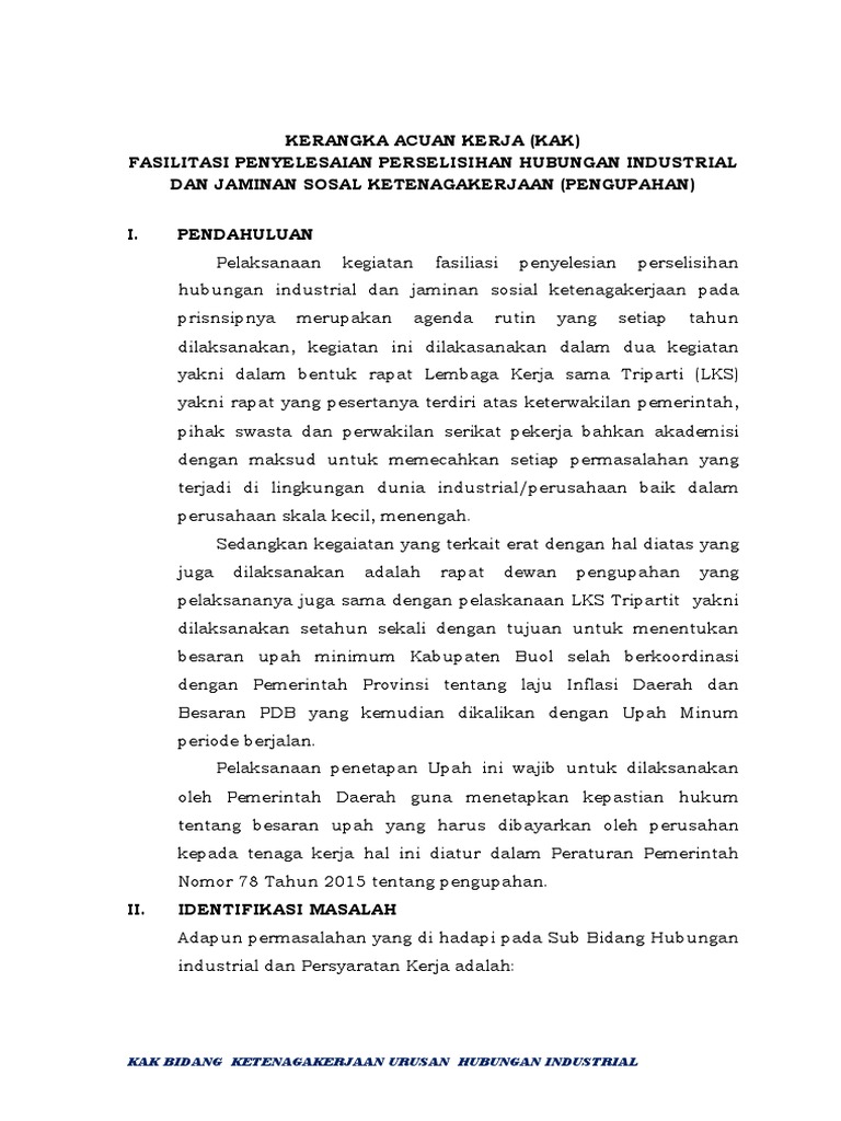 Kak Rapat LKS Tripartit | PDF