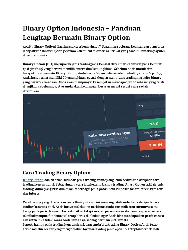 Binary Options Indonesia - Panduan Lengk | PDF