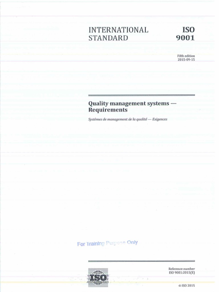 Iso 9001 2015 Standard PDF | PDF