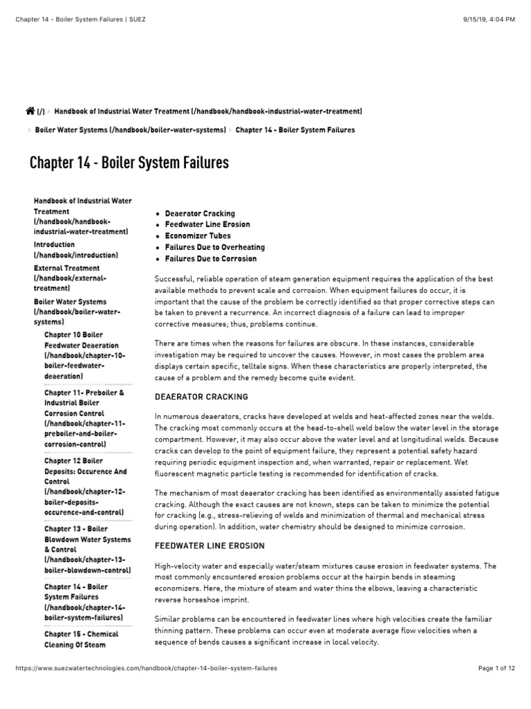 Chapter 14 - Boiler System Failures - SUEZ | PDF | Boiler | Corrosion