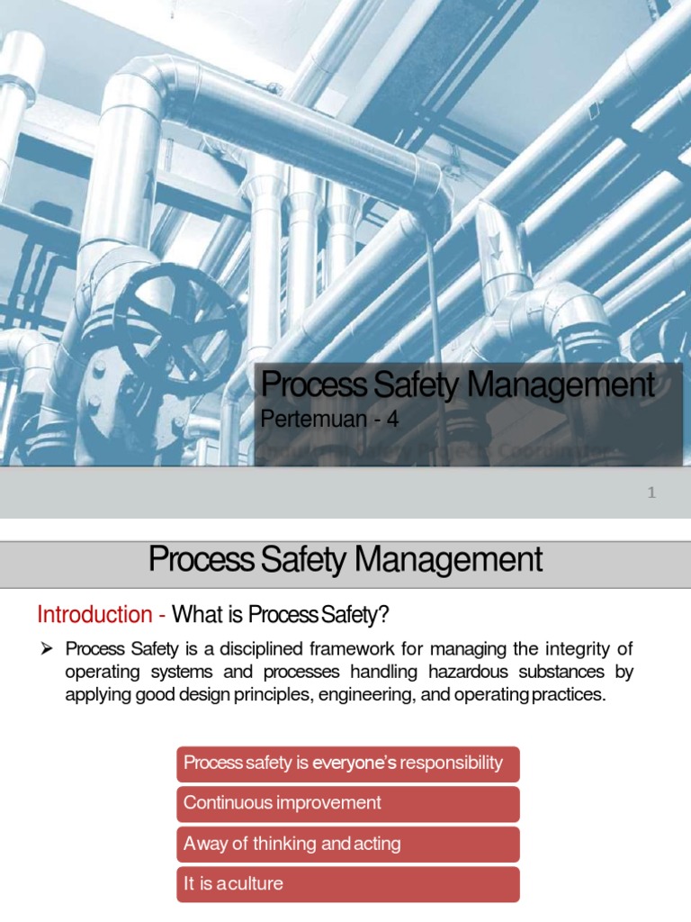 Process Safety Management PDF | PDF | Safety | Occupational Safety And ...