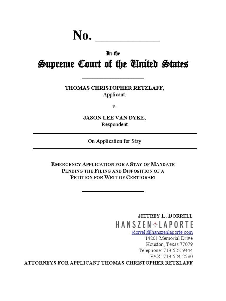 Thomas Retzlaff V Jason Lee Van Dyke - US Supreme Court - Retzlaff ...