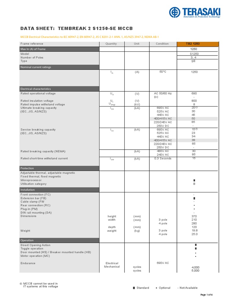 S1250-SE Data Sheet PDF | PDF | Alternating Current | Electrical Wiring
