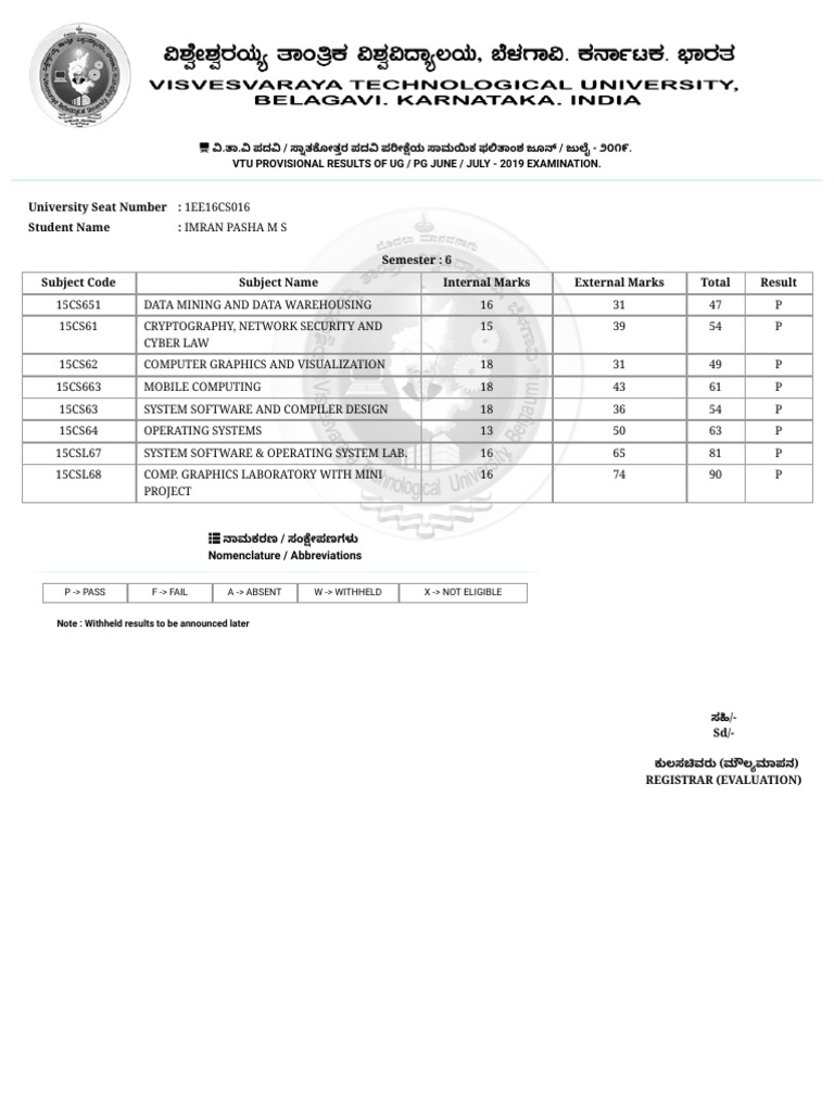 VTU Result PDF | PDF | Information And Communications Technology | Information Age