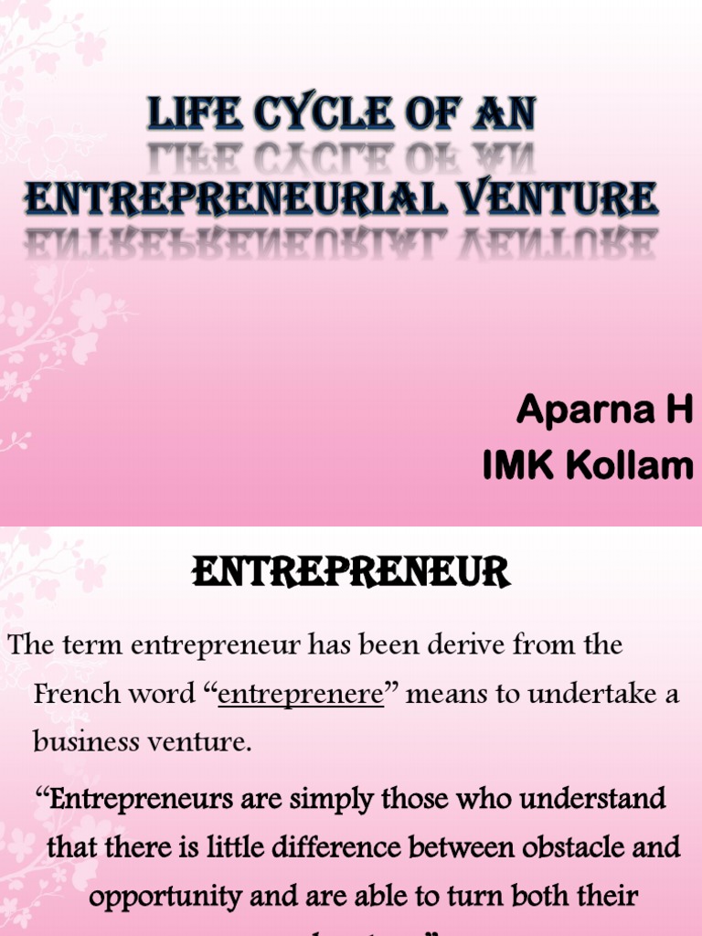 Stages of A Venture Life Cycle | PDF | Entrepreneurship | Innovation