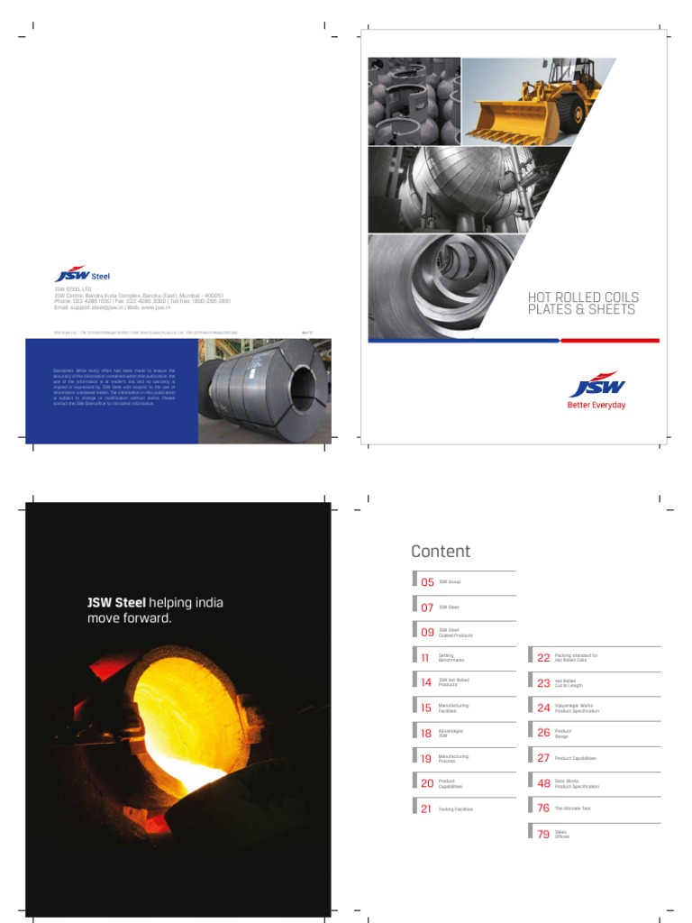 JSW Hot Rolled Brochure PDF | PDF | Metals | Materials