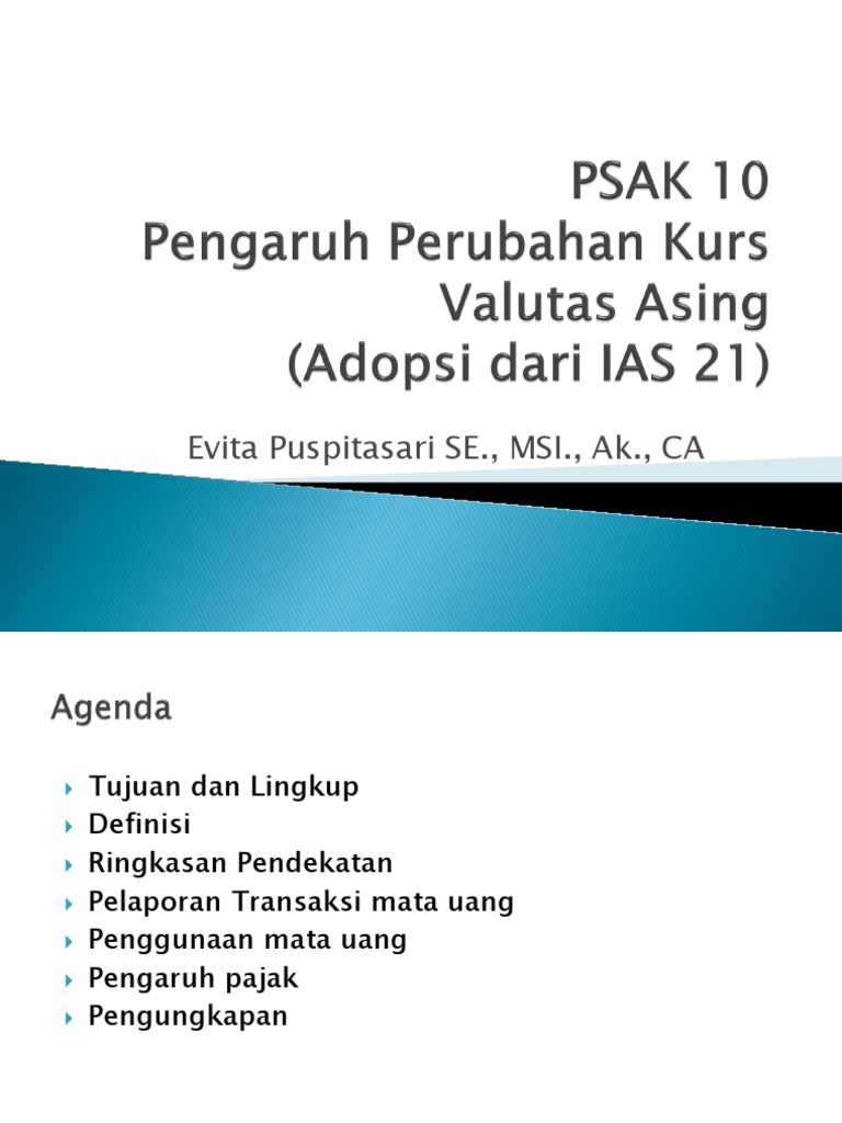 Akuntansi Transaksi Valas dan PSAK 10 | PDF