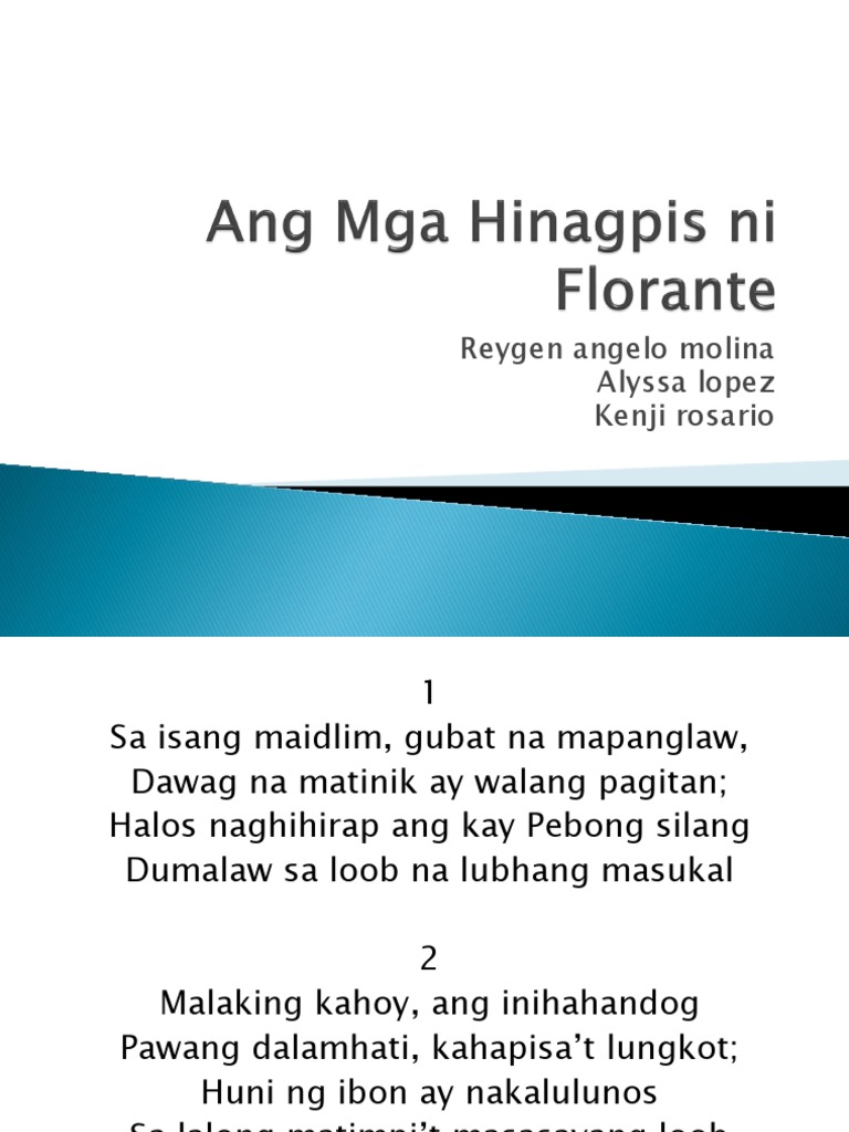 Ang Mga Hinagpis Ni Florante | PDF