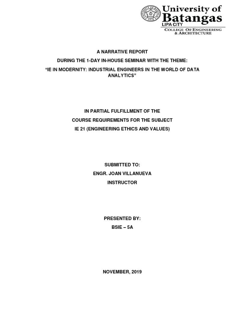 Seminar Report on Data Analytics in IE | PDF | Industrial Engineering ...