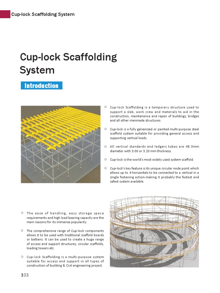 Cup Lock Scaffolding | PDF | Scaffolding | Building Engineering