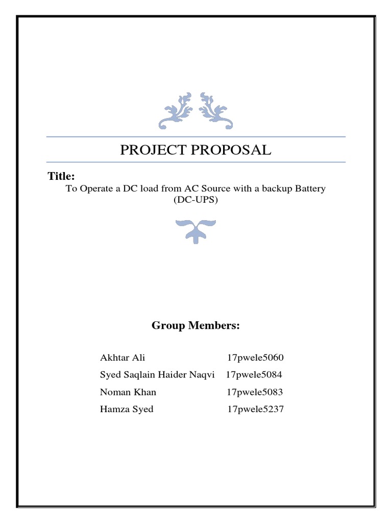 Project Proposal | PDF | Rectifier | Direct Current