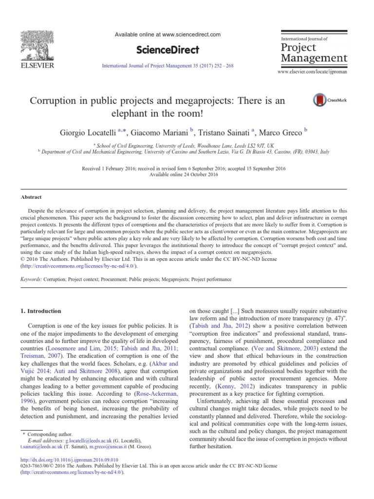 Corruption in Mega Projects | PDF | Political Corruption | Bribery