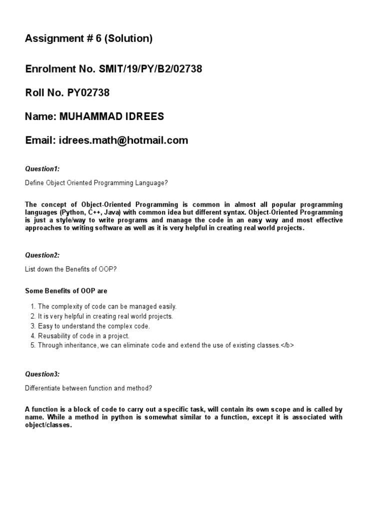 Assignments-Online-Python-Saylani - Assignment-06.ipynb at Master Idreesmath - Assignments ...