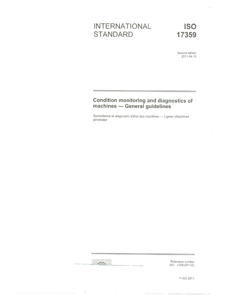 ISO 17359 - 2011 Monitoreo de La Condición y Diagnóstico de Máquinas | PDF