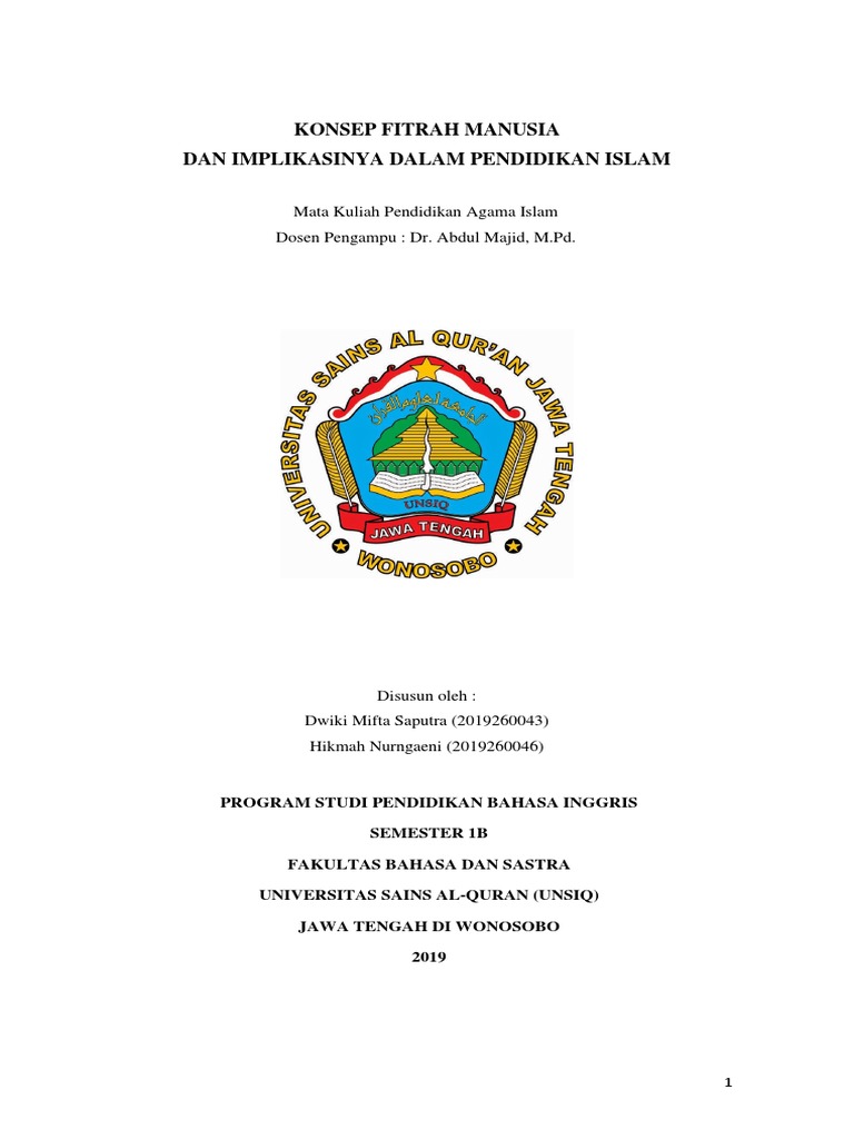 Konsep Fitrah Manusia Dan Implikasinya Terhadap Pendidikan | PDF | Agama & Spiritualitas