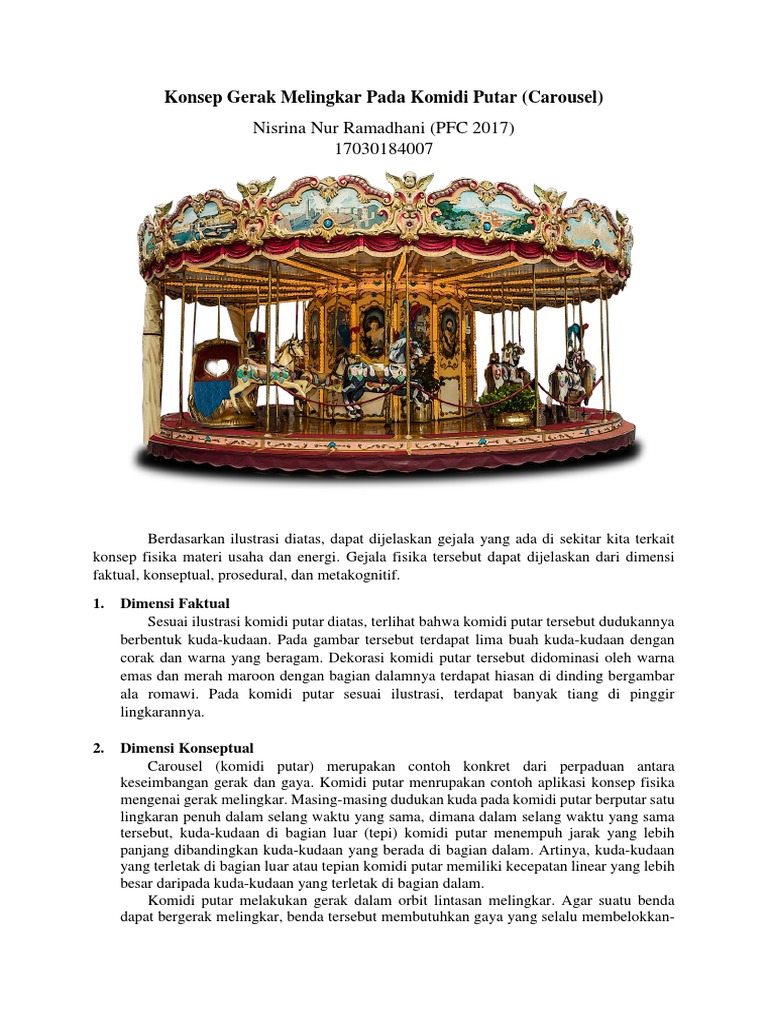 Gerak Melingkar pada Komidi Putar | PDF | Metode & Bahan Ajar | Sains ...