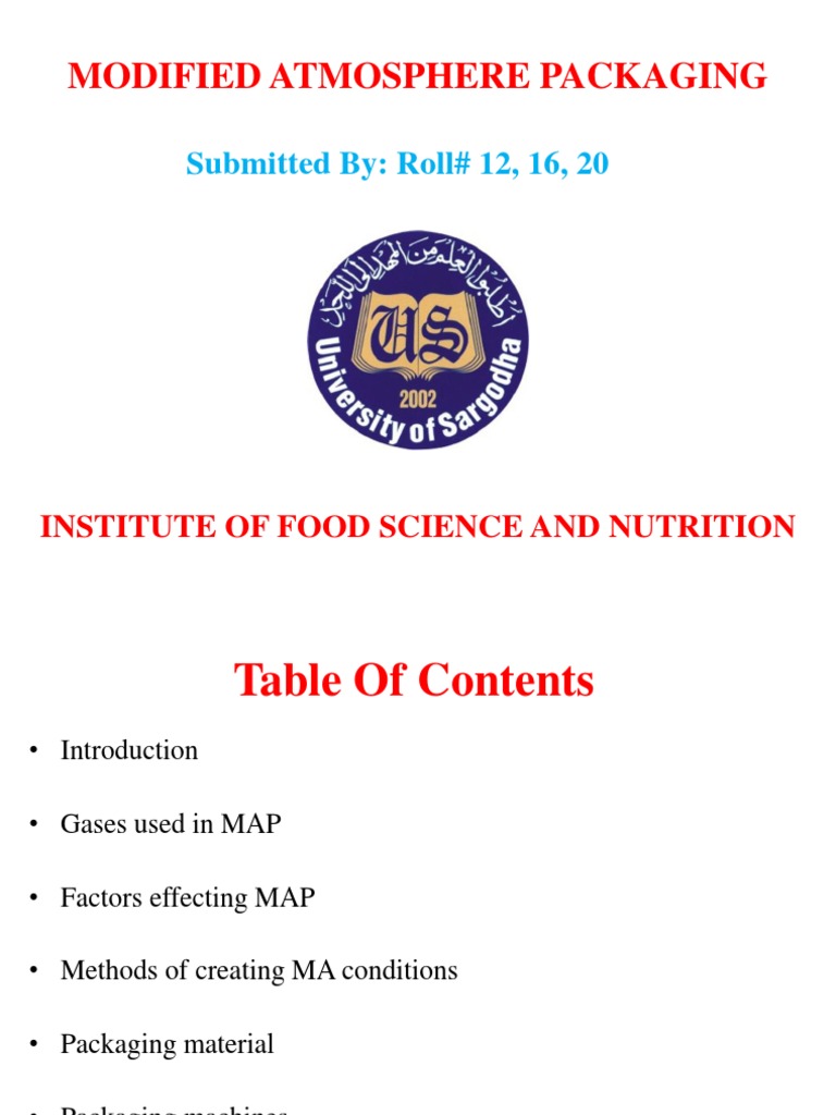 Modified Atmosphere Packaging | PDF | Materials | Gases