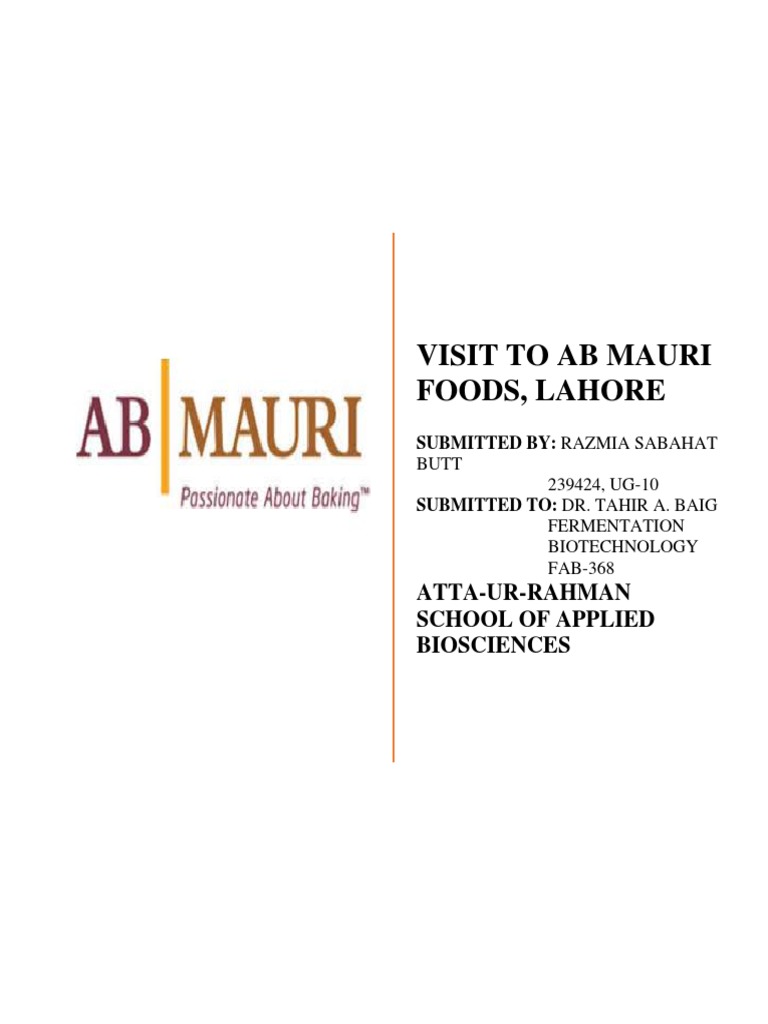 Visit to AB Mauri | Yeast | Fermentation