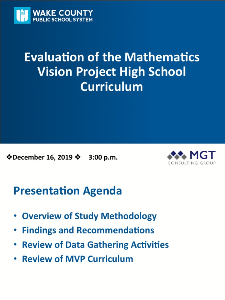 Evaluation of MVP High School Math Curriculum | PDF | Curriculum | Pedagogy