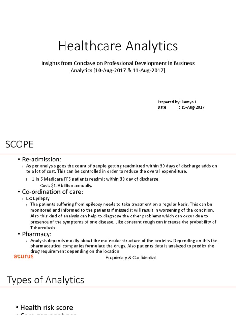 Healthcare Analytics | PDF | Analytics | Electronic Health Record