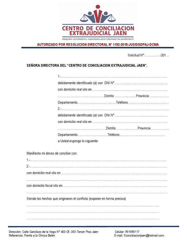Solicitud A Conciliar | PDF