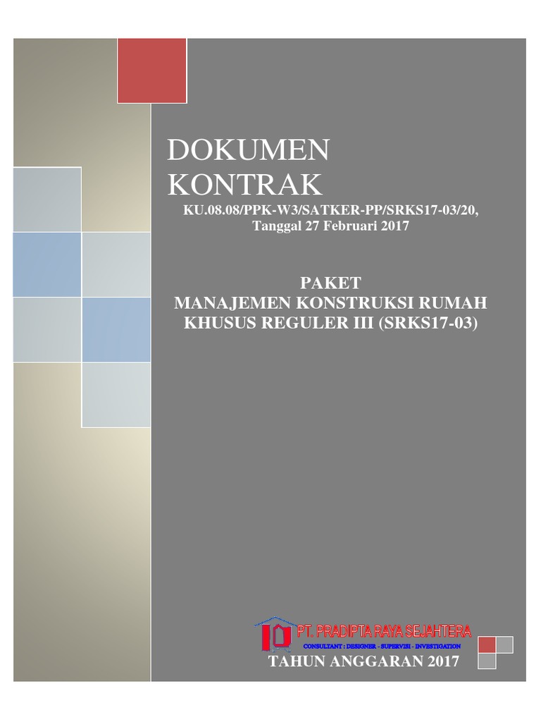 Contoh Sampul Kontrak | PDF