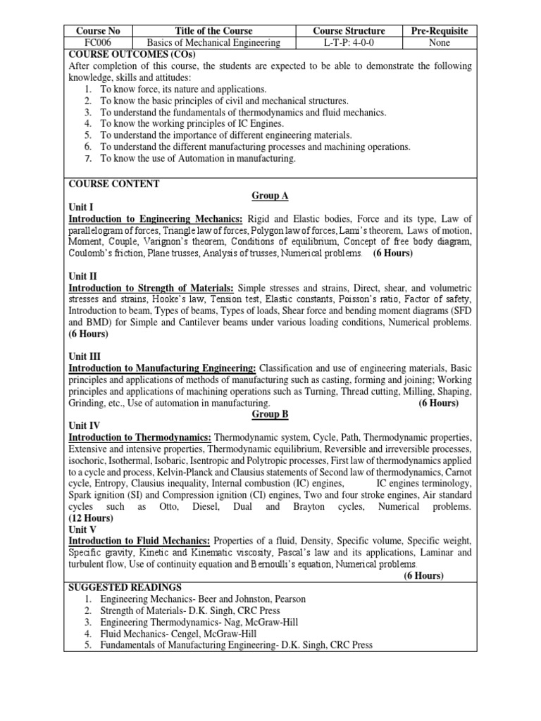 Mechanical Engineering Notes Download Free Pdf Thermodynamics Force