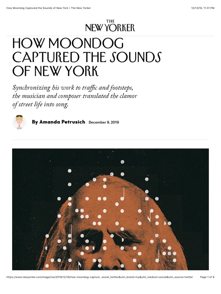 How Moondog Captured The Sounds of New York - The New Yorker | PDF ...