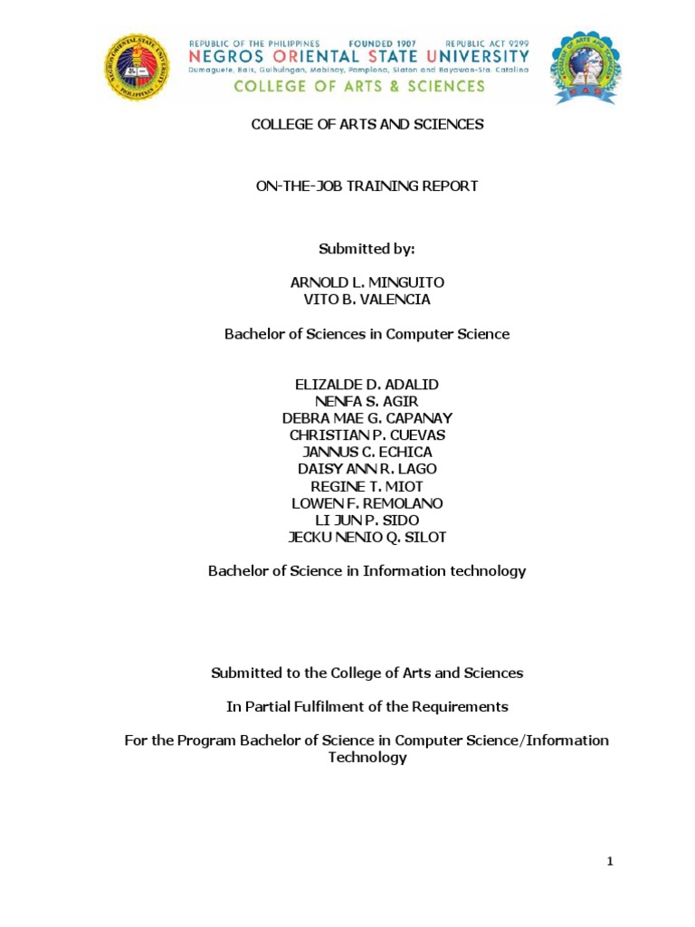 Narrative Report (Summer OJT Activities) Vito Edition | PDF | Behavior Modification | Learning