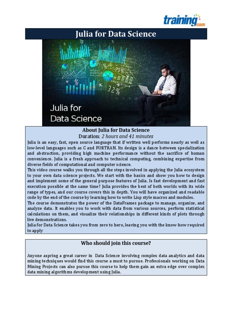 Julia For Data Science PDF | PDF | Cognitive Science | Software