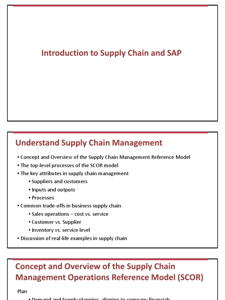 SAP Supply Chain Process | PDF | Supply Chain | Packaging And Labeling