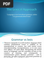 Lexical Approach Activities | PDF | Lexicon | Part Of Speech