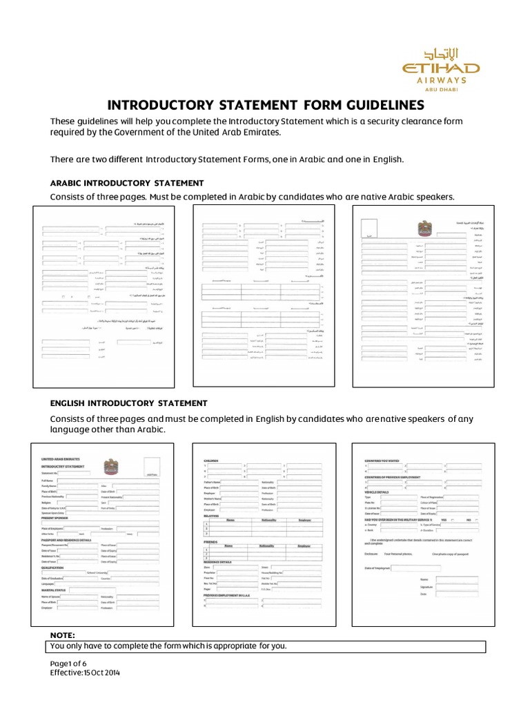 Introductory Statement Guidelines 19 Nov 2015 | PDF