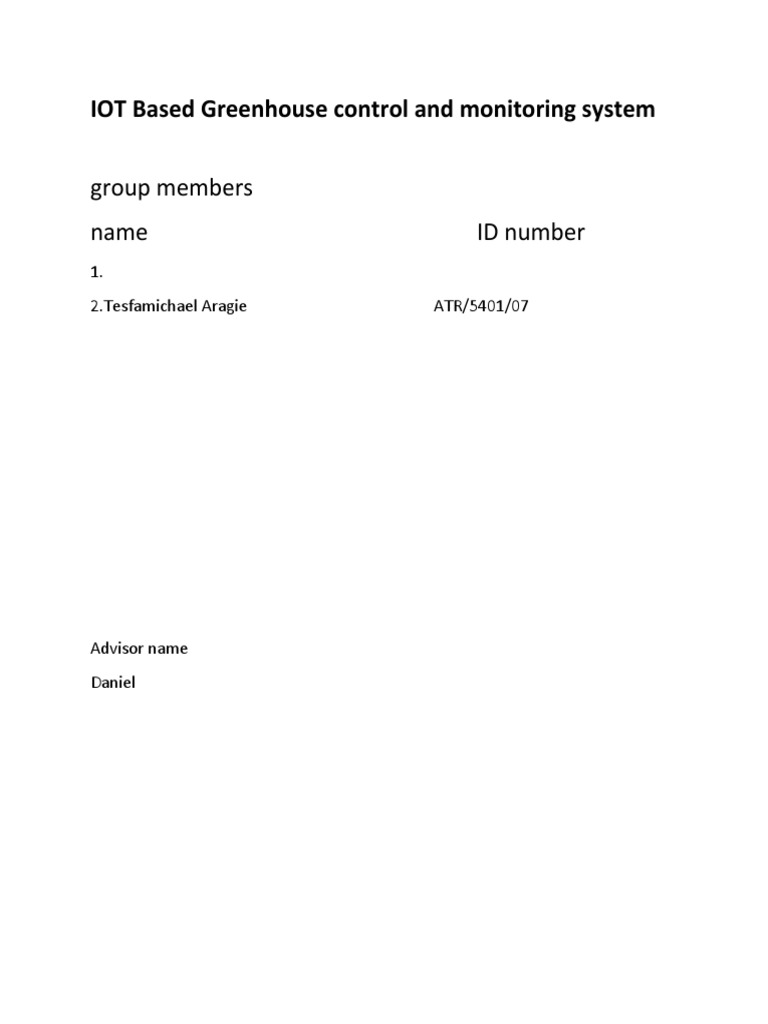 Project Proposal | PDF | Greenhouse | Plants